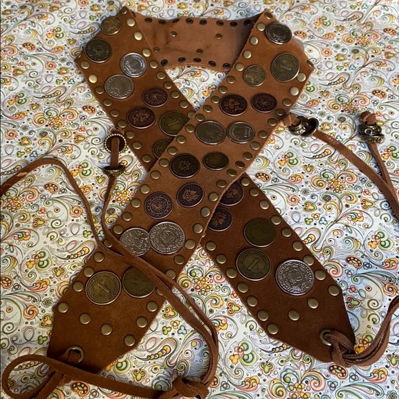 Accessories | Genuine Leather Heavy Studded Coin Belt | Poshmark